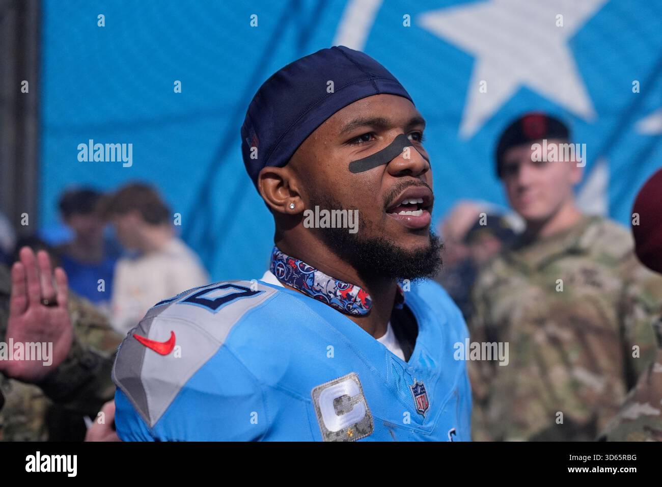 Tennessee Titans running back Tony Pollard before an NFL football game ...