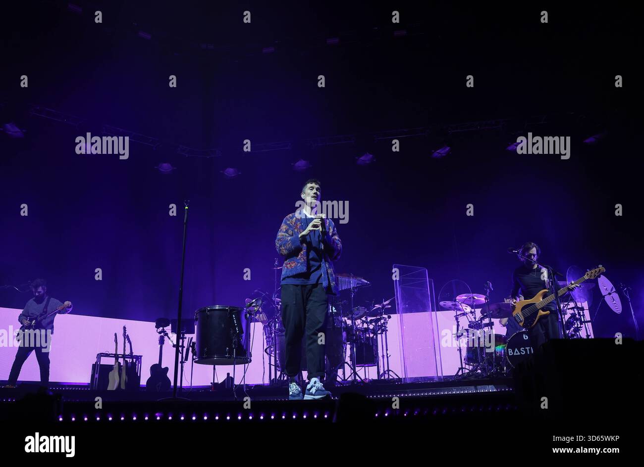 Bastille performing on their From All Sides Tour at The O2 arena ...
