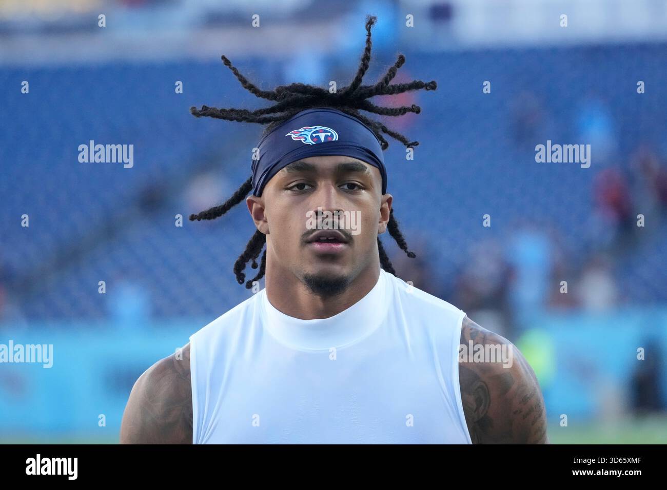 Tennessee Titans safety Kevin Winston Jr. walks off the field after an ...