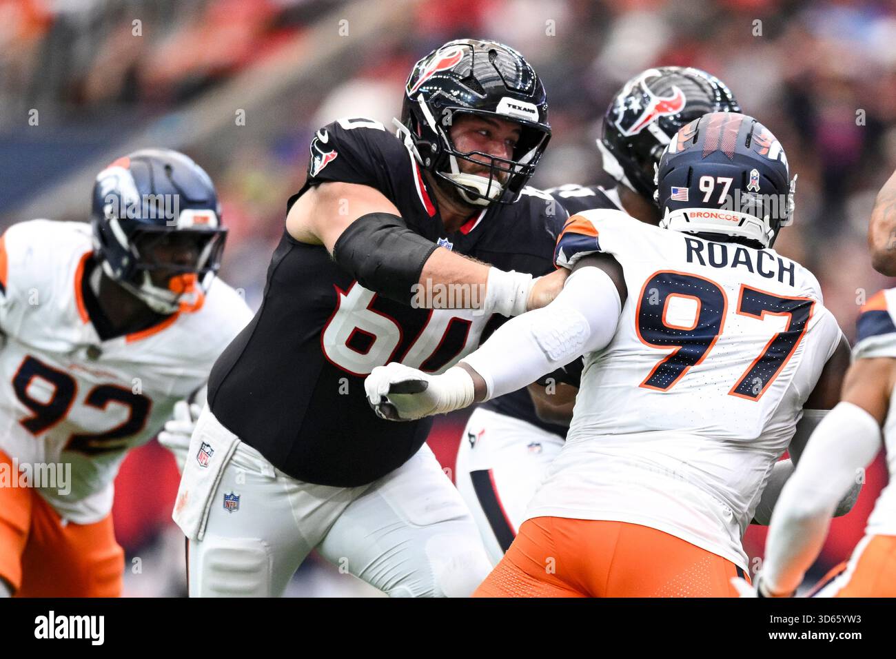 Houston Texans center Jake Andrews (60) blocks in the second quarter of ...