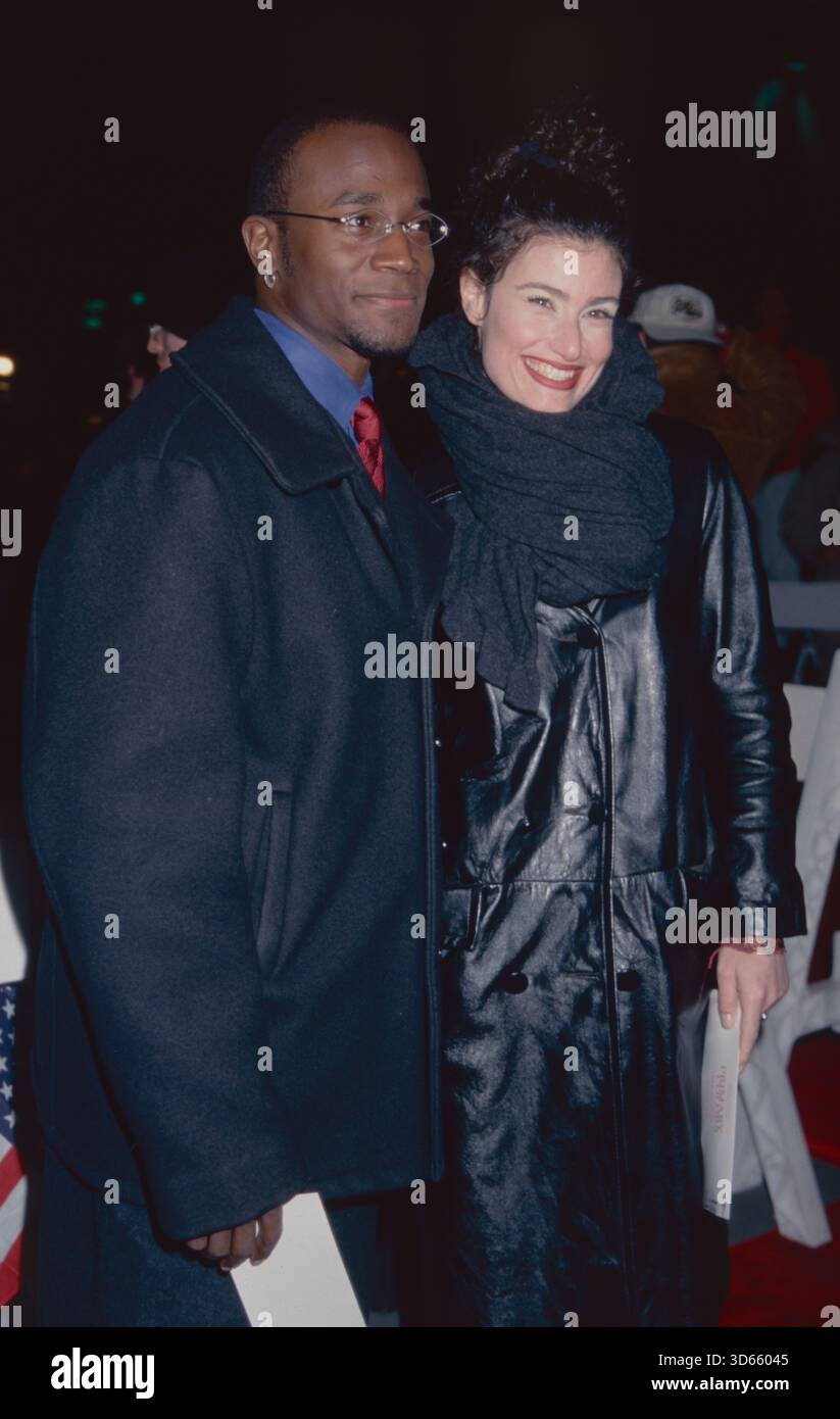 Taye Diggs and Idina Menzel attend the premiere of "Primary Colors" at ...