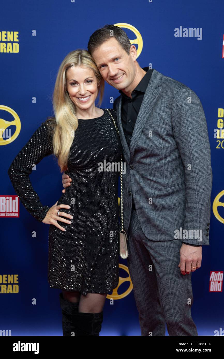 Sebastian Ogier rally driver and Andrea Kaiser presenter Award ceremony ...