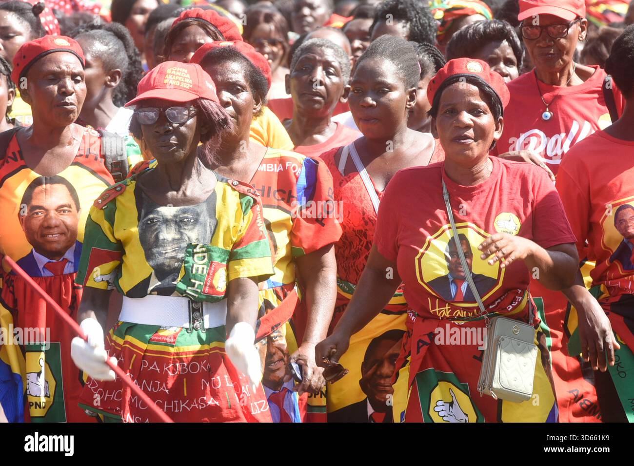 Frauen machen einem Umzug durch Livingstone zum internationalen ...