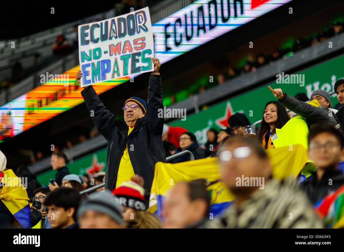 Ecuador fans attend the friendly soccer match between Ecuador against ...