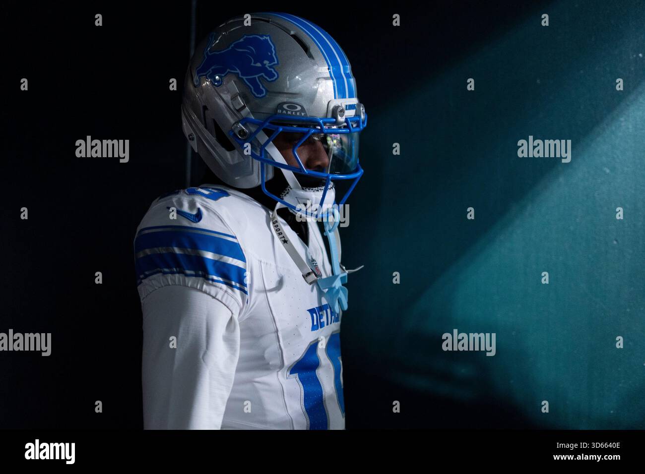 Detroit Lions wide receiver Dominic Lovett heads to the field prior to ...