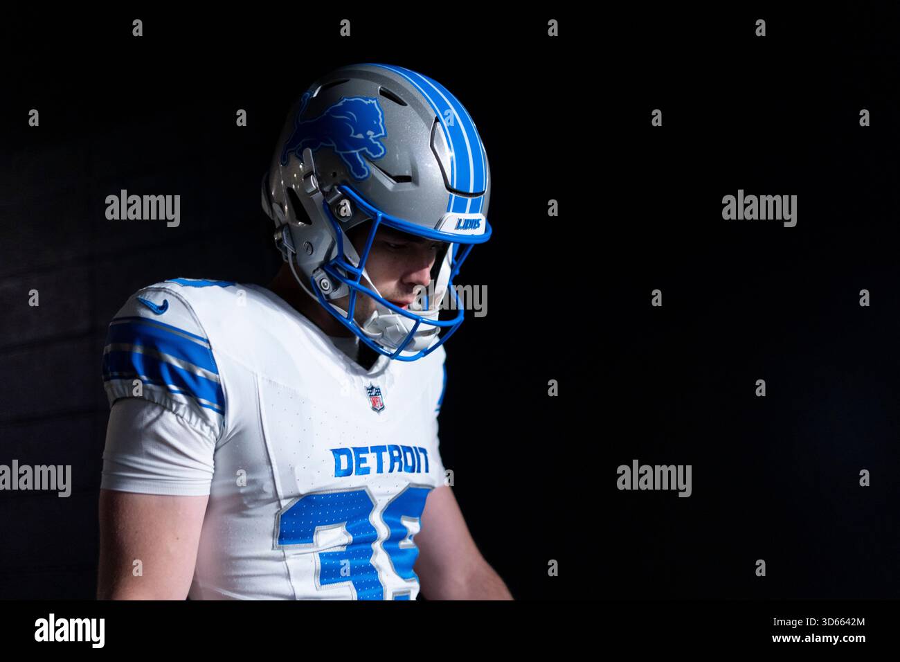 Detroit Lions kicker Jake Bates takes the field prior to an NFL ...