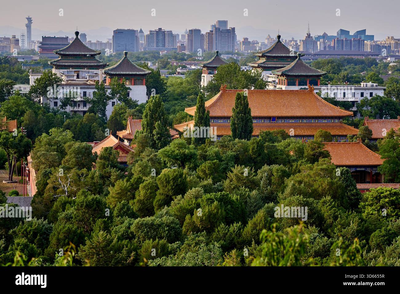 The north section of Beijing Central Axis: view from Jingshan Hill to ...