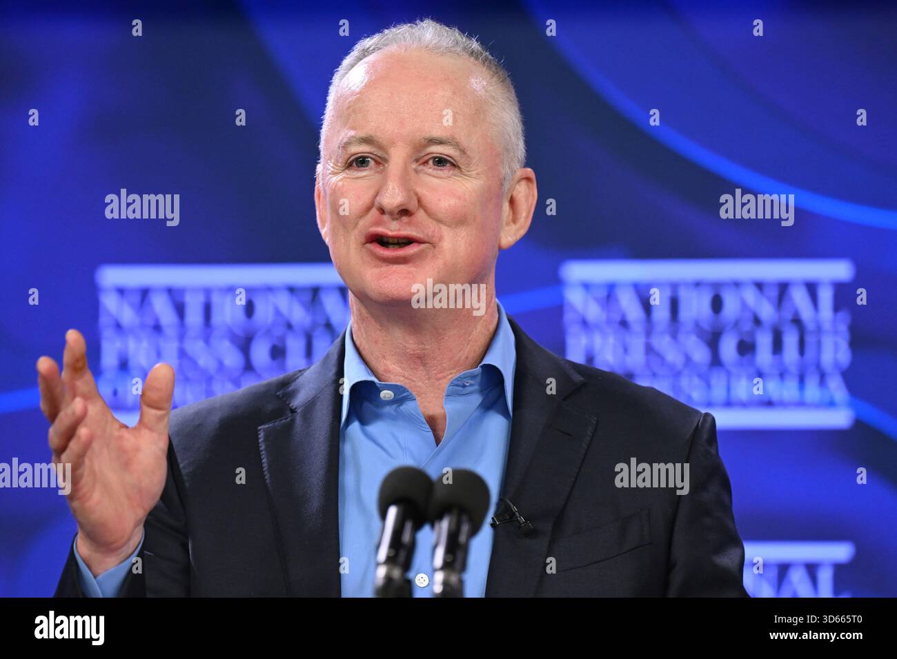 ABC managing director Hugh Marks addresses the National Press Club in ...