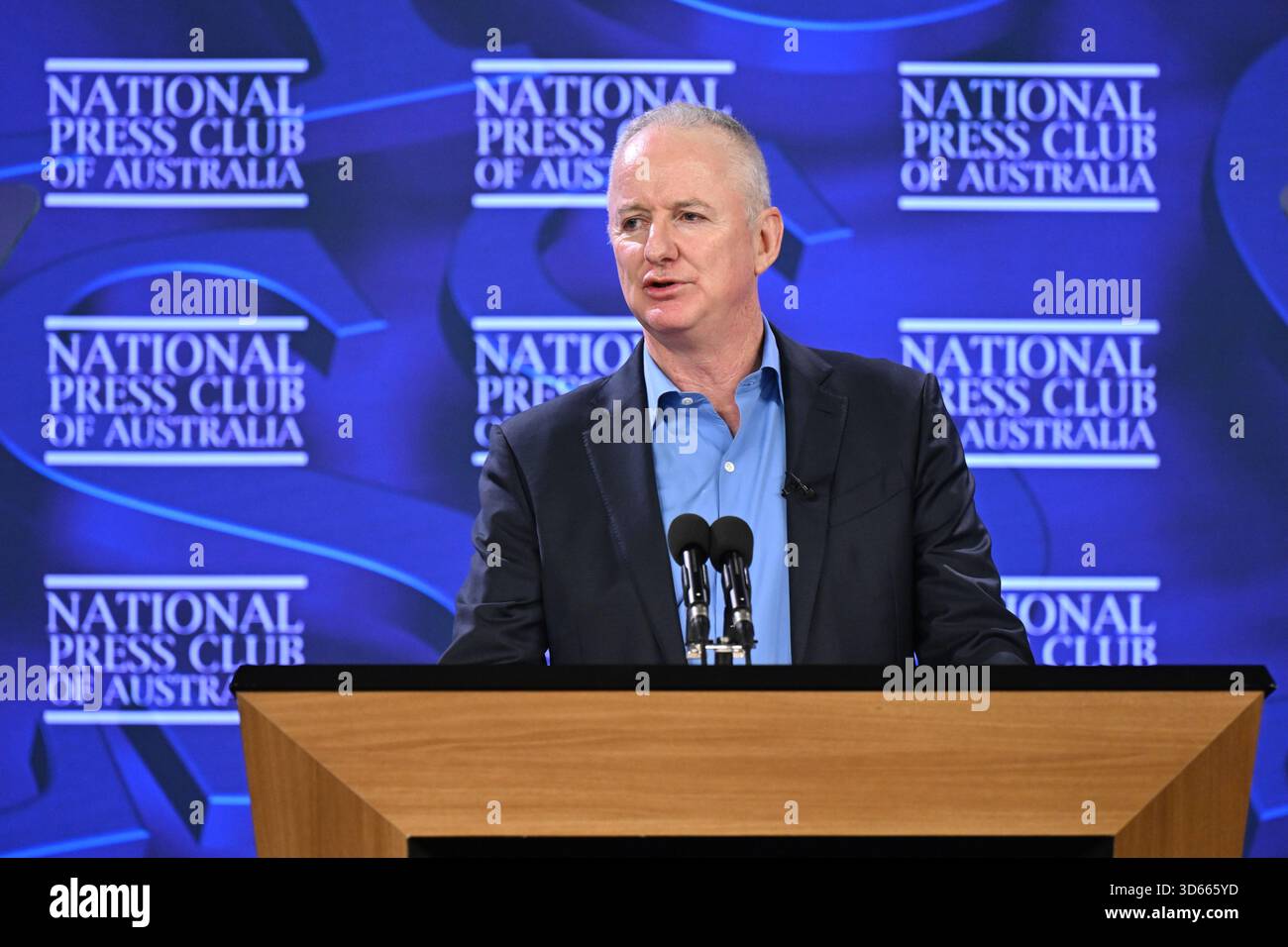 ABC managing director Hugh Marks addresses the National Press Club in ...