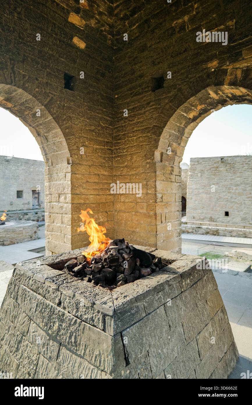 Fire temple in Baku, Ateshgah of Baku, in Azerbaijan. Landmark ...