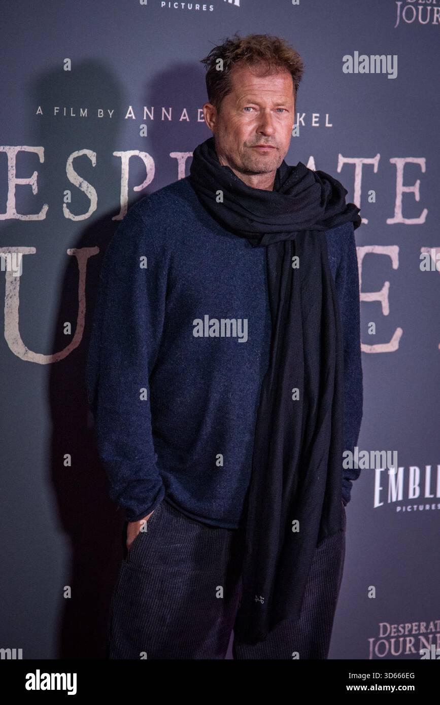 Til Schweiger attends the London Premiere of "Desperate Journey" at ...