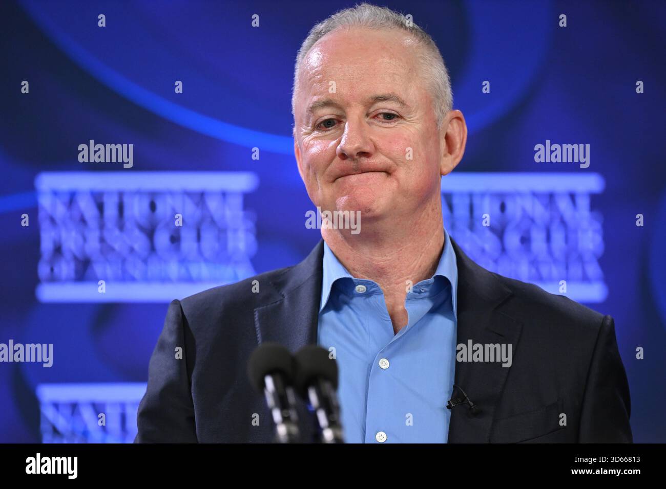 ABC managing director Hugh Marks addresses the National Press Club in ...