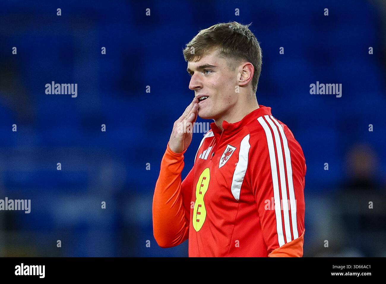 4, Dylan Lawlor of Wales at warm up during the FIFA World Cup Group J ...