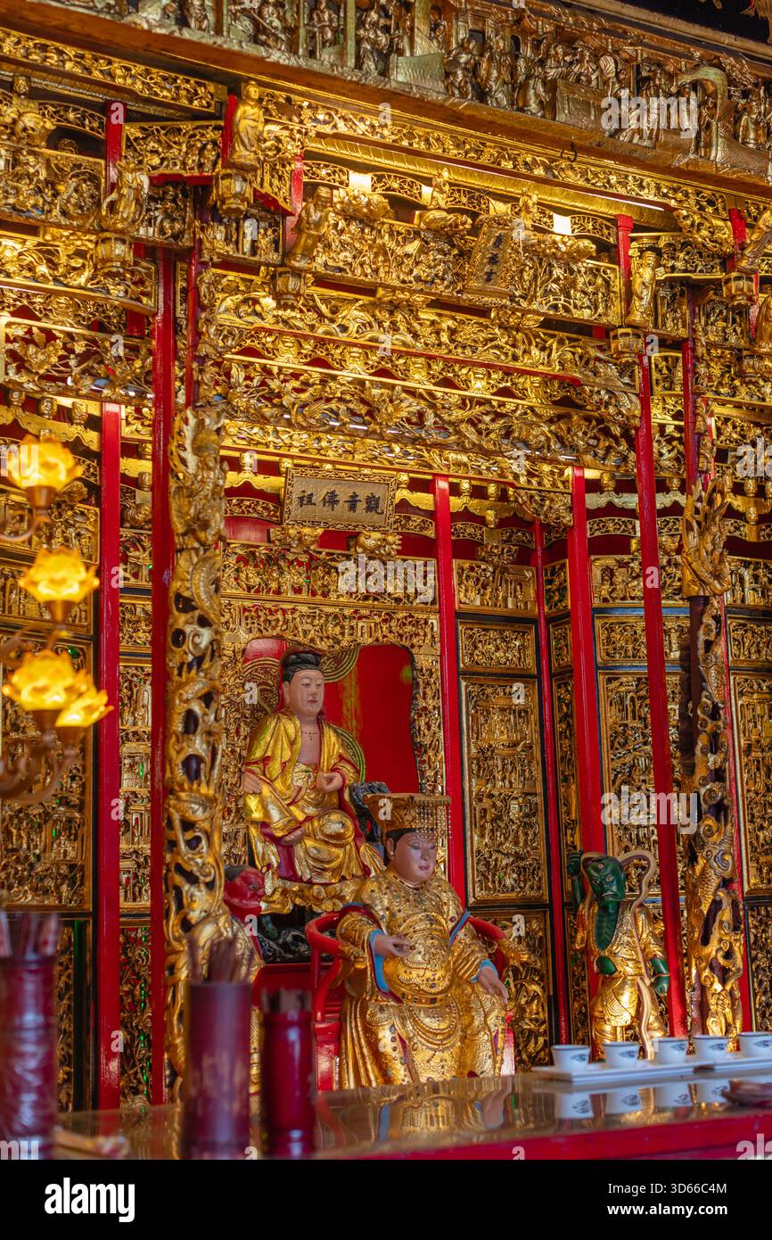 Mazu altar at Kheng Hock Keong, Hokkien Chinese temple for sea-goddess ...