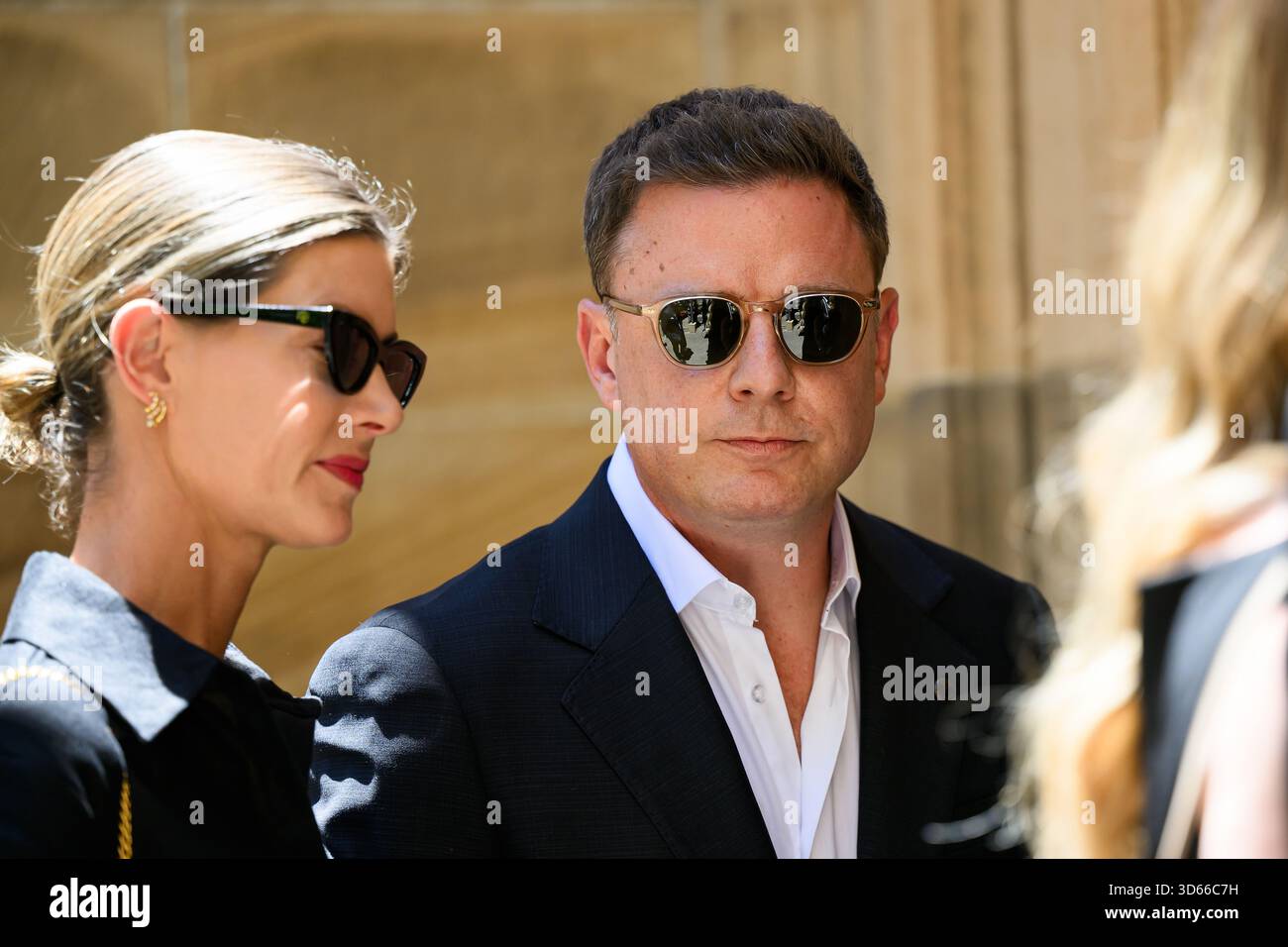 Ben Fordham arrives for the state funeral service for Johns Laws at St ...