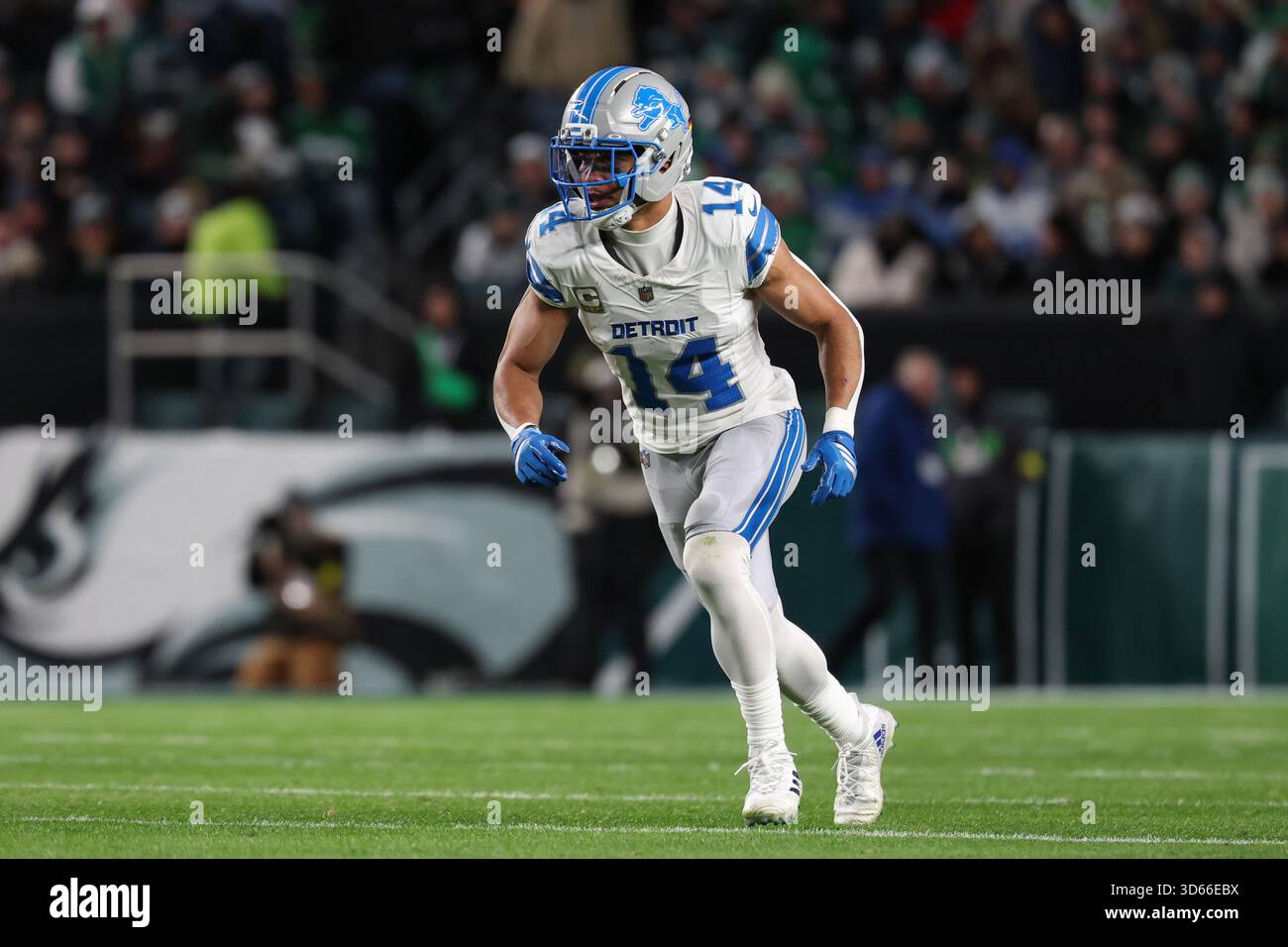 Detroit Lions wide receiver Amon-Ra St. Brown (14) in action during the ...