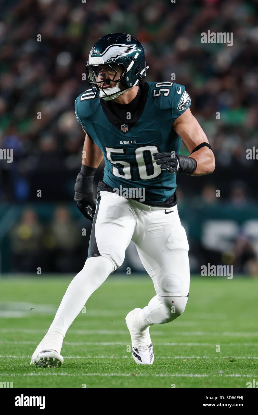 Philadelphia Eagles linebacker Jaelan Phillips (50) in action during ...