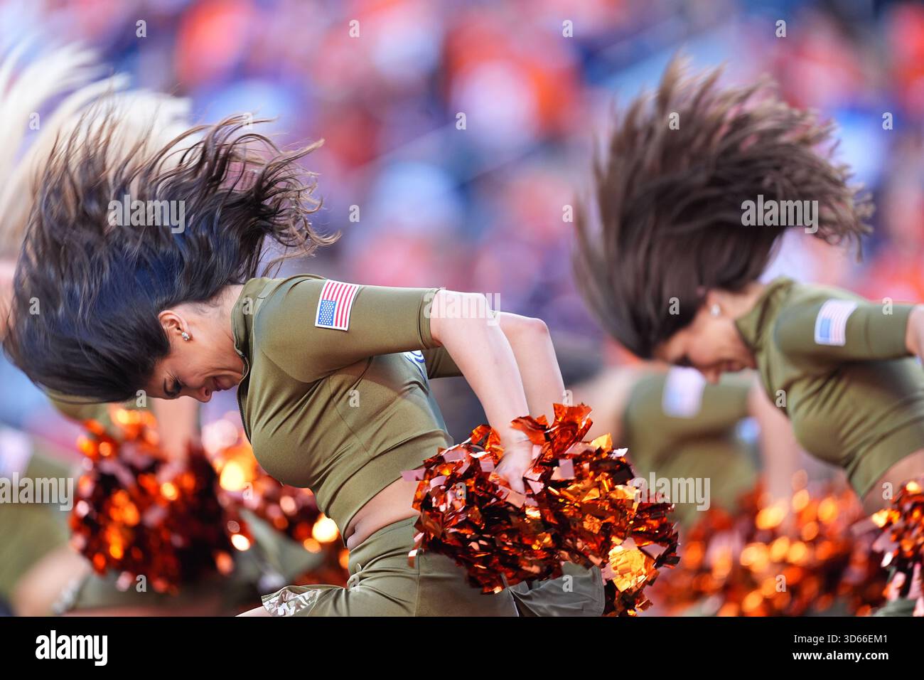 Denver Broncos cheerleaders perform in the first half of an NFL ...
