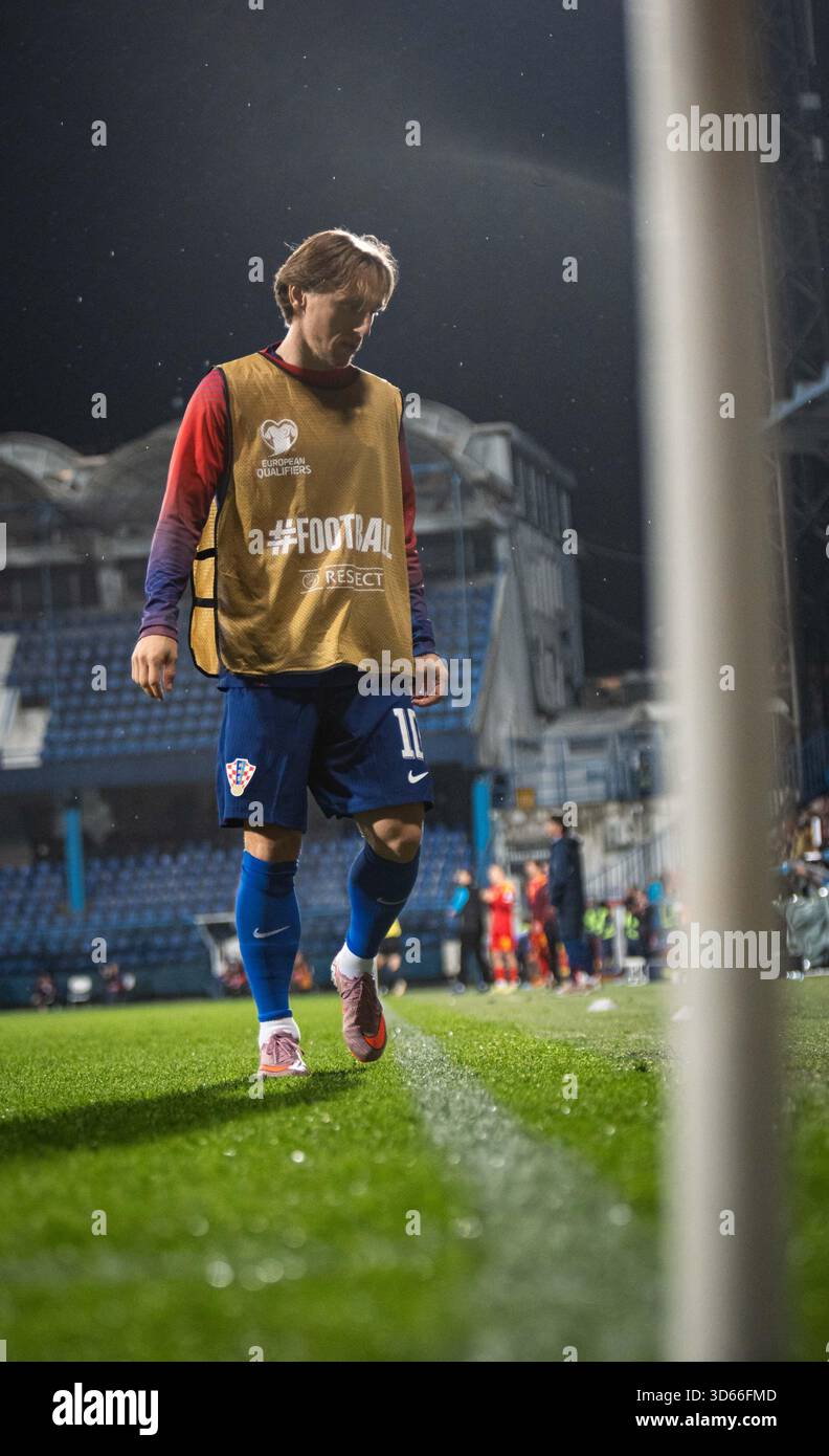 Luka Modric (Croatia) at Podgorica City Stadium against Montenegro in ...