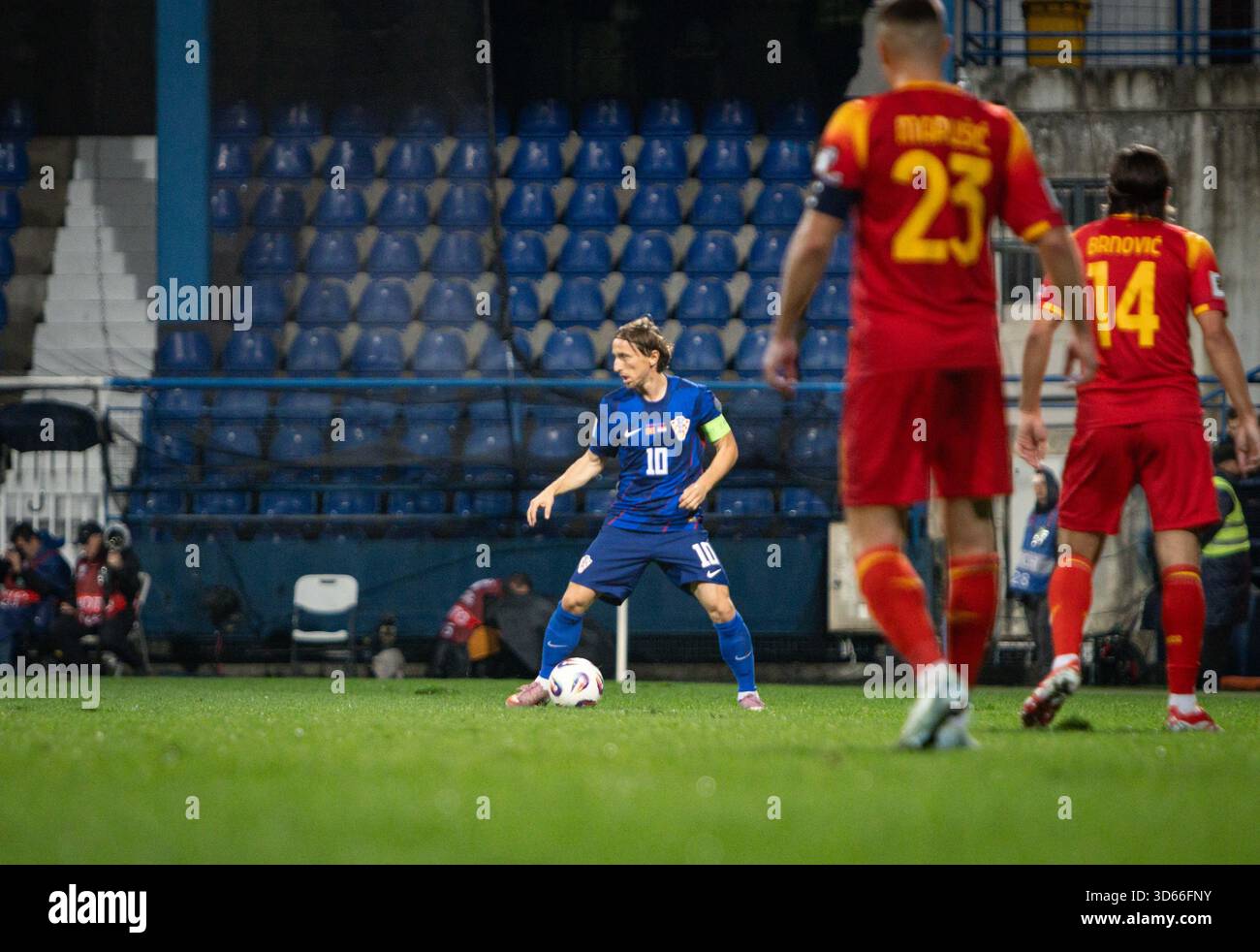 Luka Modric (Croatia) at Podgorica City Stadium against Montenegro in ...