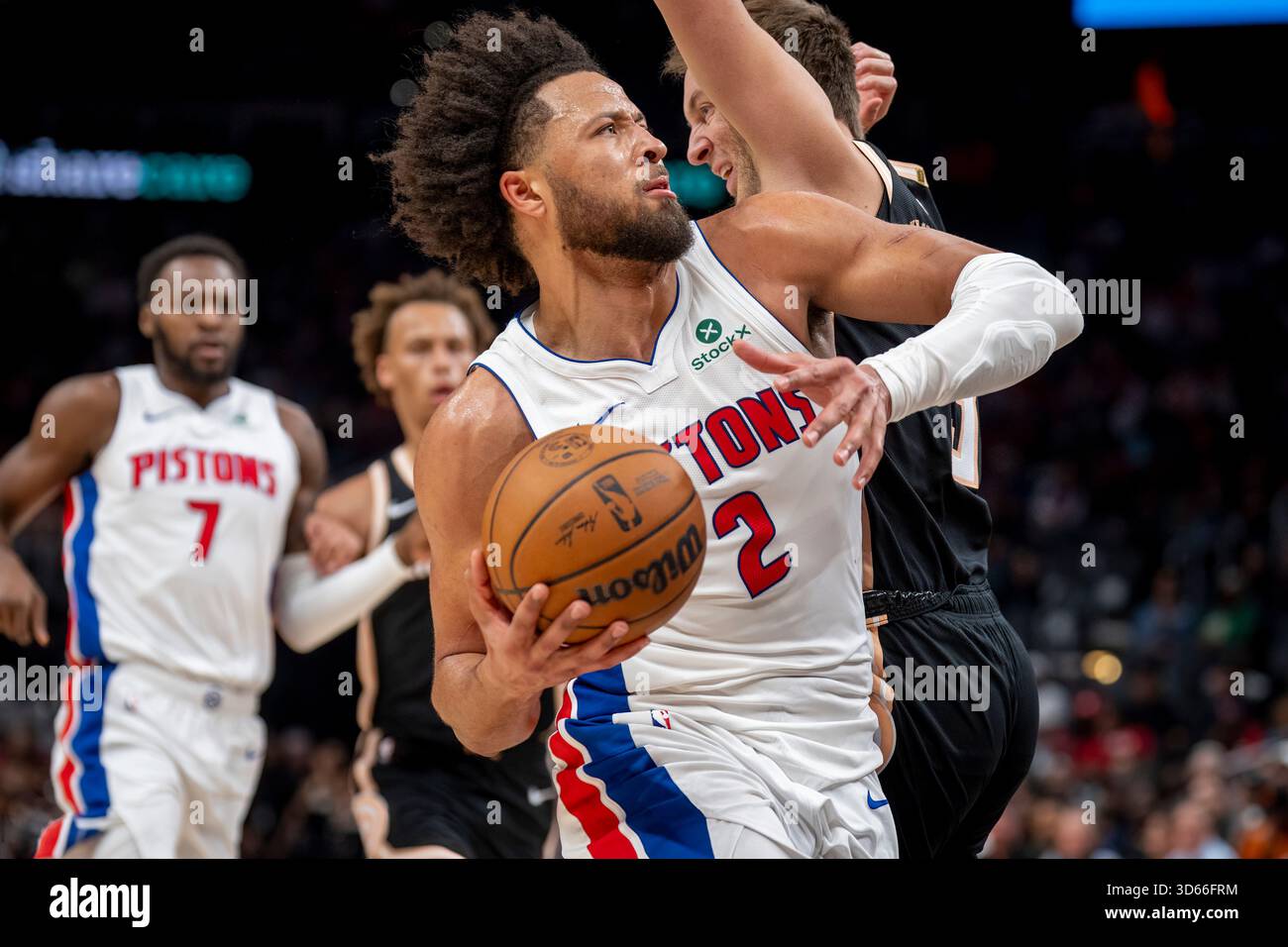 Detroit Pistons guard Cade Cunningham (2) drives the ball against ...