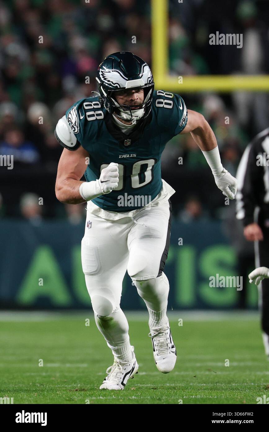 Philadelphia Eagles tight end Dallas Goedert (88) in action during the first half of an NFL ...