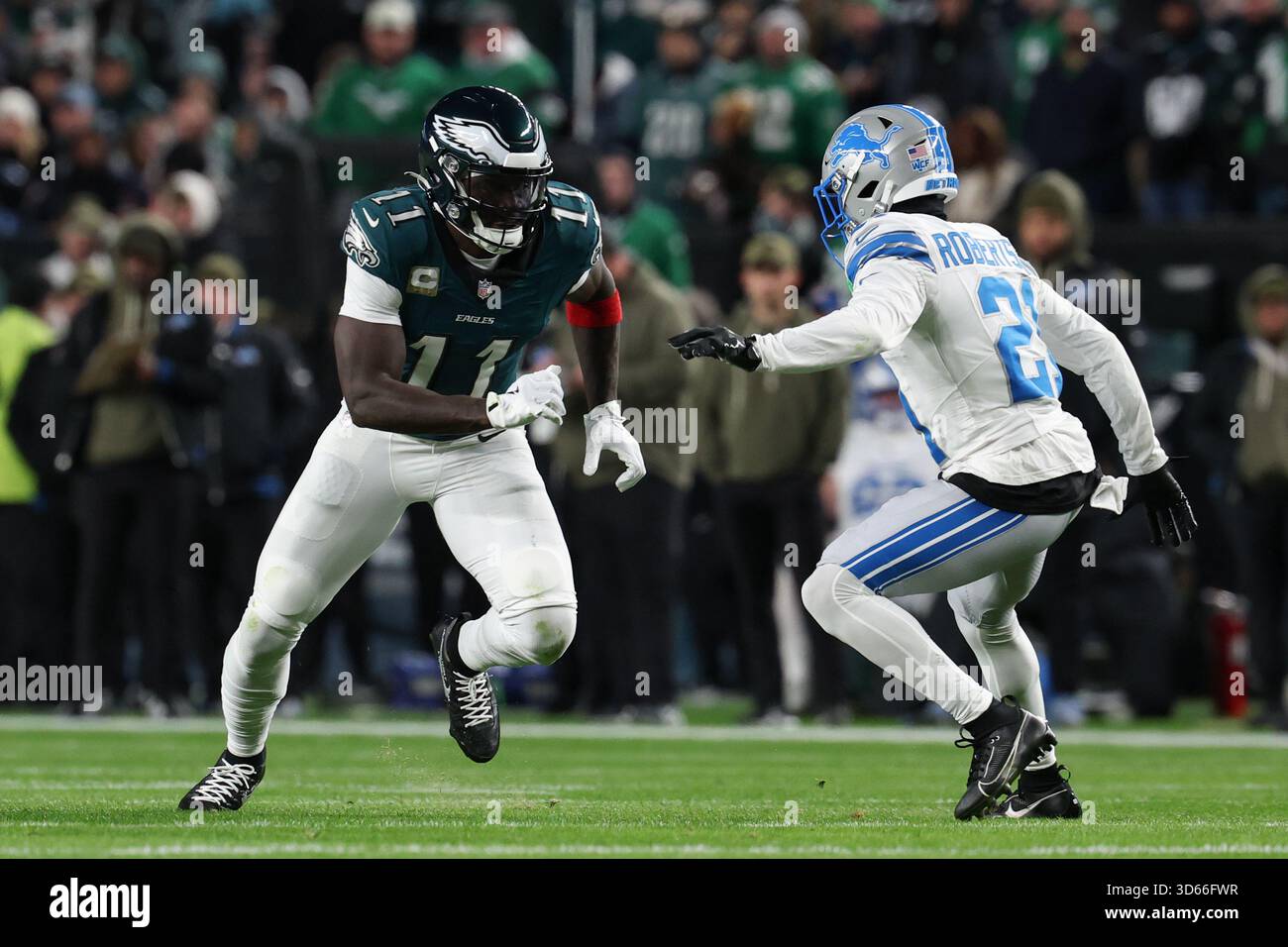 Philadelphia Eagles wide receiver A.J. Brown (11) in action against ...