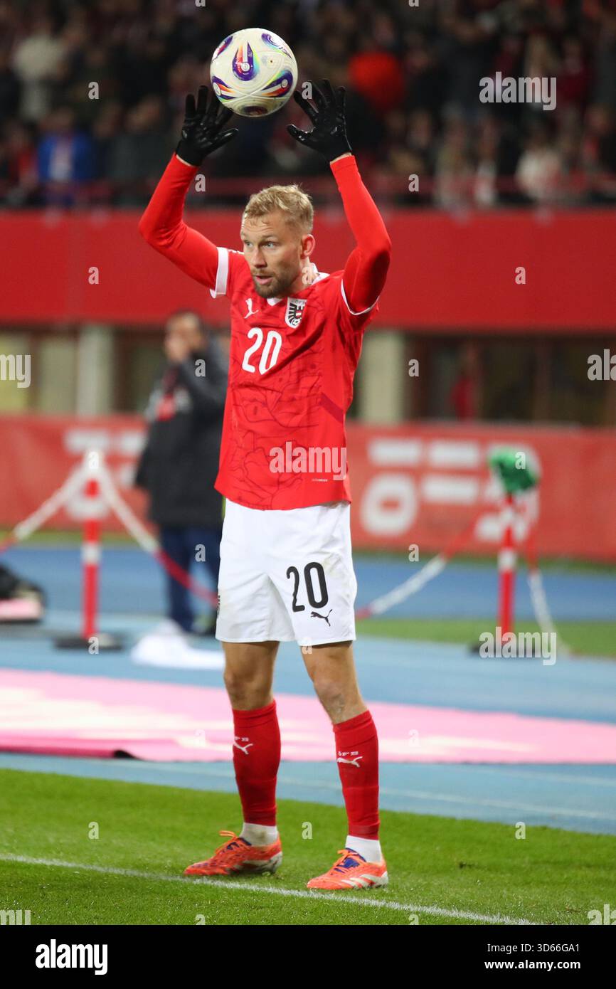VIENNA, AUSTRIA - NOVEMBER 18: Konrad Laimer of Austria during the FIFA ...