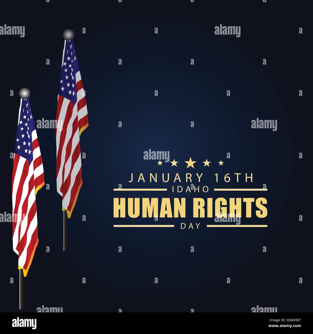 Celebrating Idaho Human Rights Day on January 16th Stock Vector Image ...