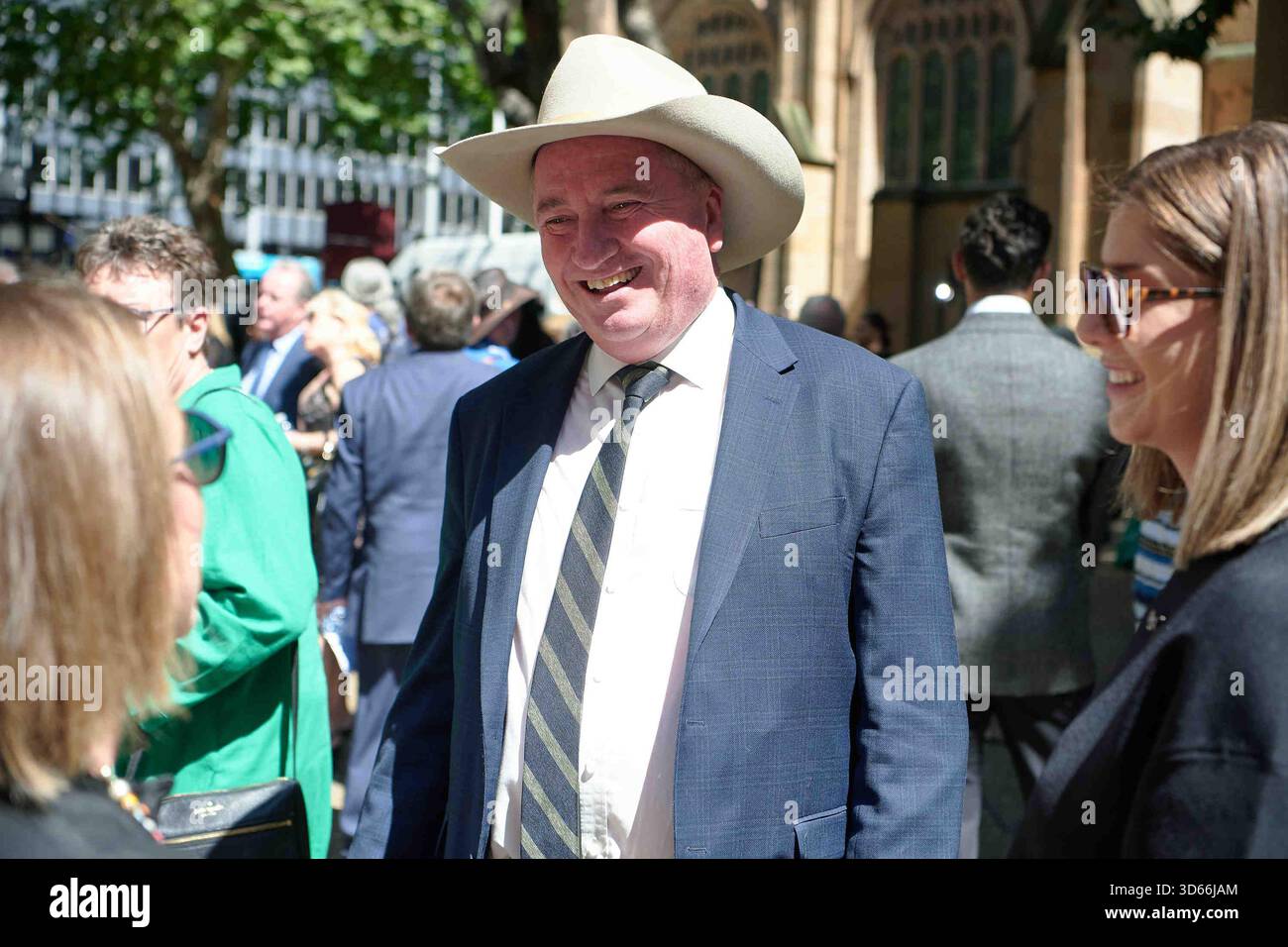 Barnaby Joyce is seen after the state funeral service for Johns Laws at ...