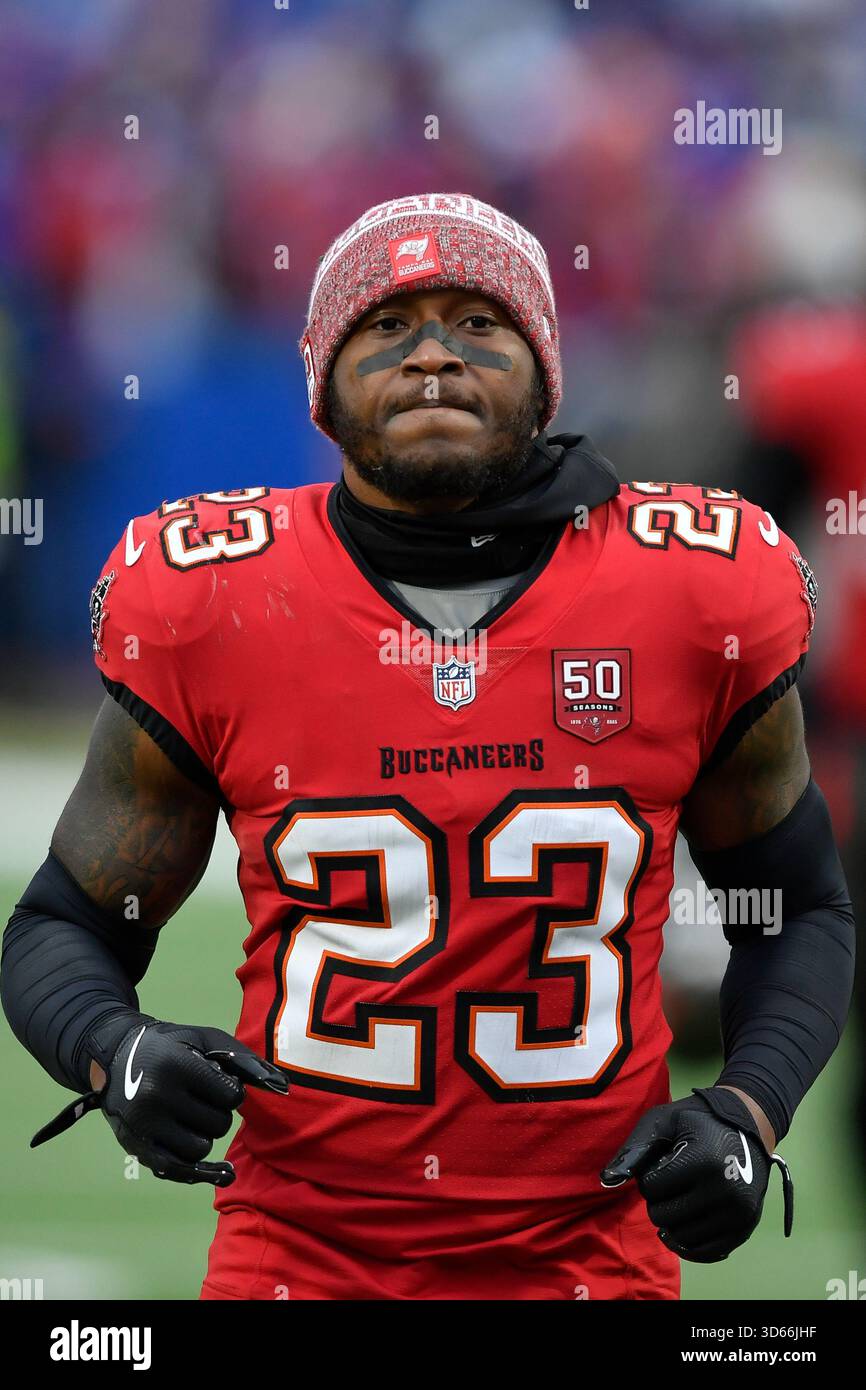Tampa Bay Buccaneers safety Tykee Smith (23) runs off the field after ...
