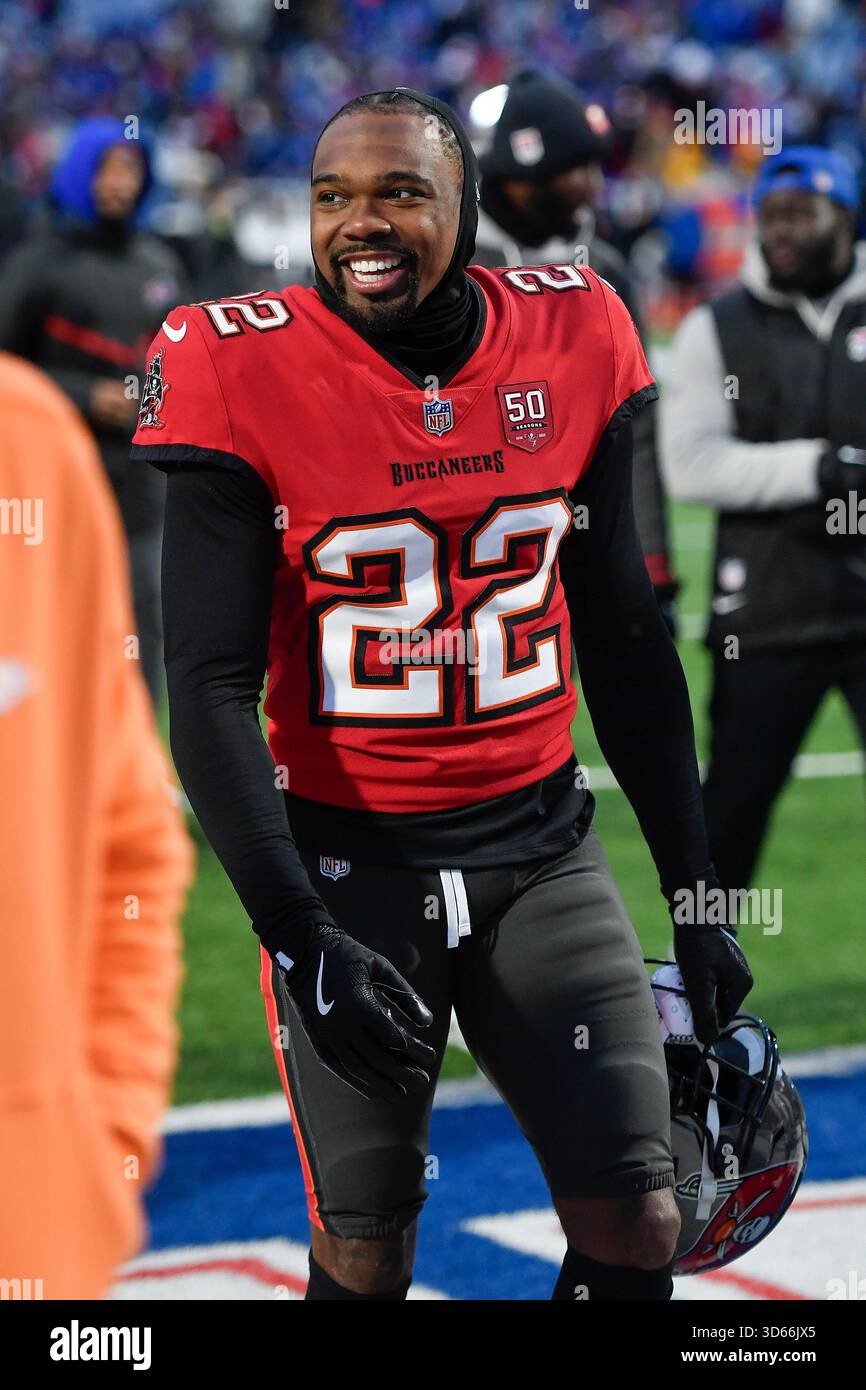 Tampa Bay Buccaneers cornerback Kindle Vildor (22) walks off the field ...
