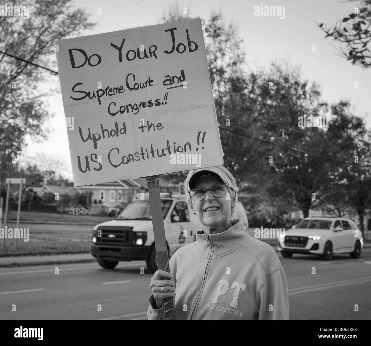Anti trump protesters in Black and White Stock Photos & Images - Alamy