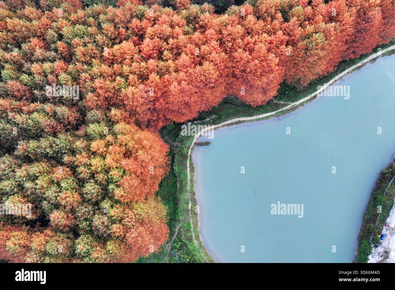 Aerial photo shows the early winter scenery in Youyang County ...