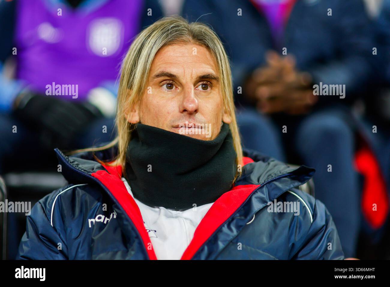 Ecuador head coach Sebastian Beccacece looks on before a friendly ...