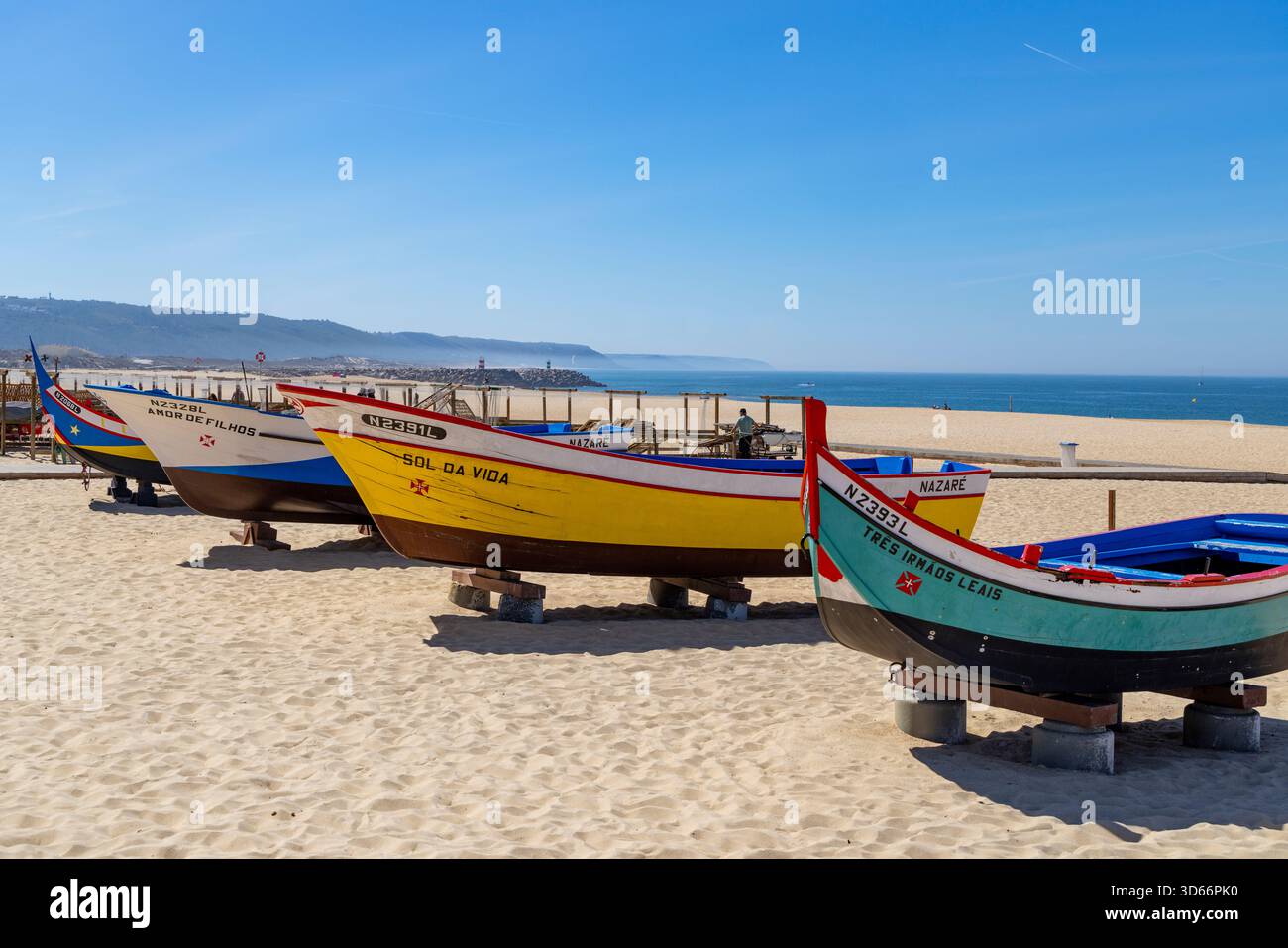 Nazare beach, silver coast Portugal, exhibition of traditional ...