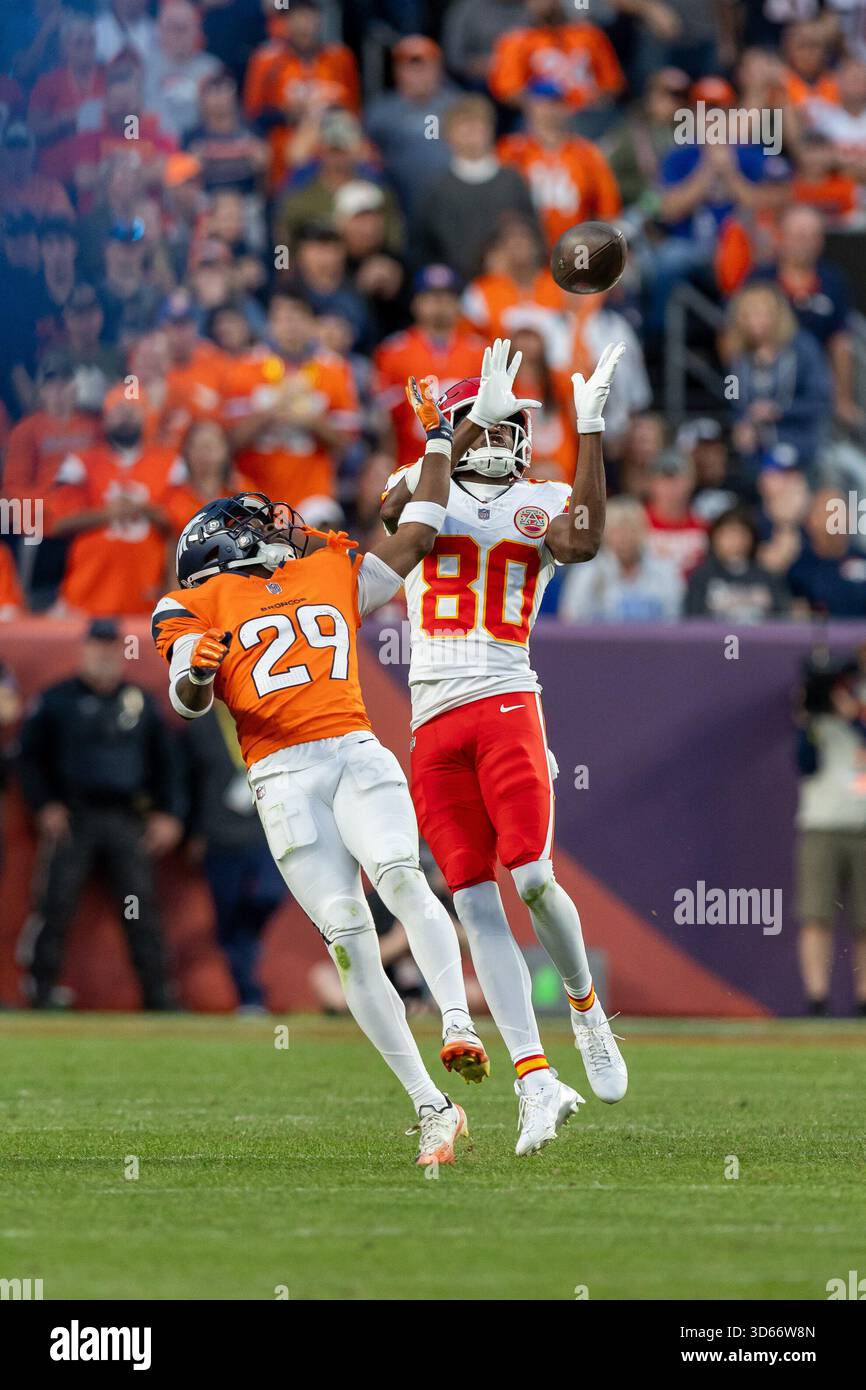 Kansas City Chiefs wide receiver Tyquan Thornton (80 catches a pass ...