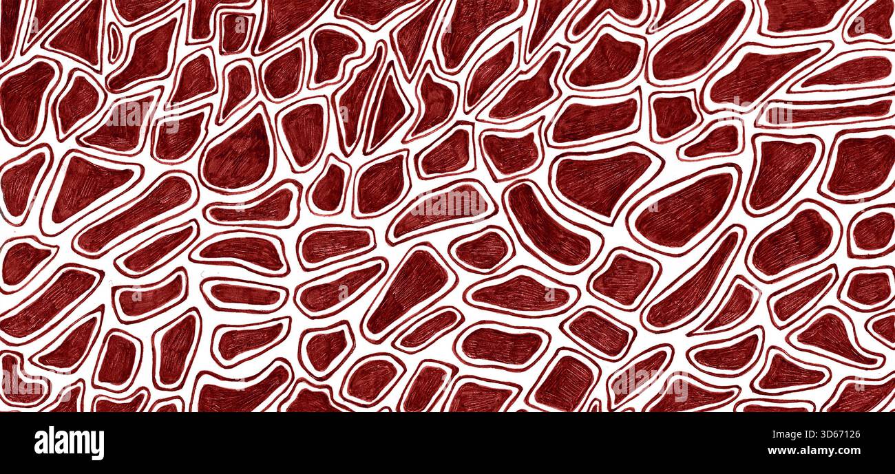 Background is filled with chaotic texture spots of various shapes. The ...