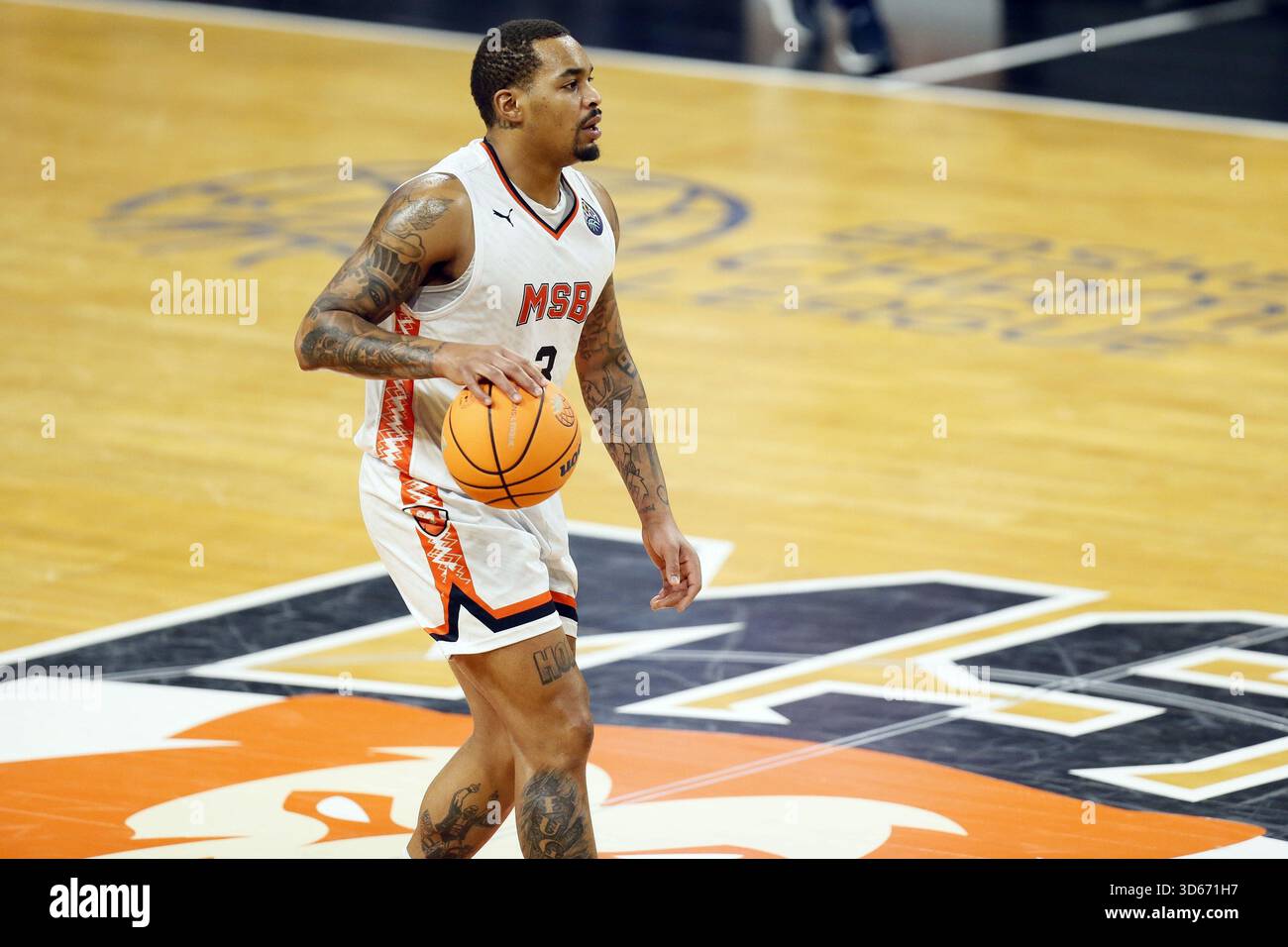 Travante Williams of Le Mans Sarthe Basket during the Champions League ...