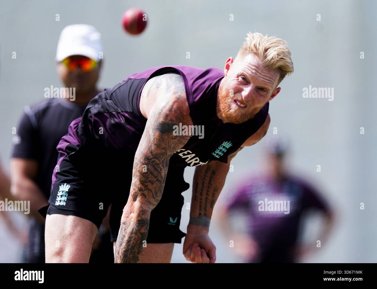 England’s Ben Stokes during a nets session at the Optus Stadium, Perth ...