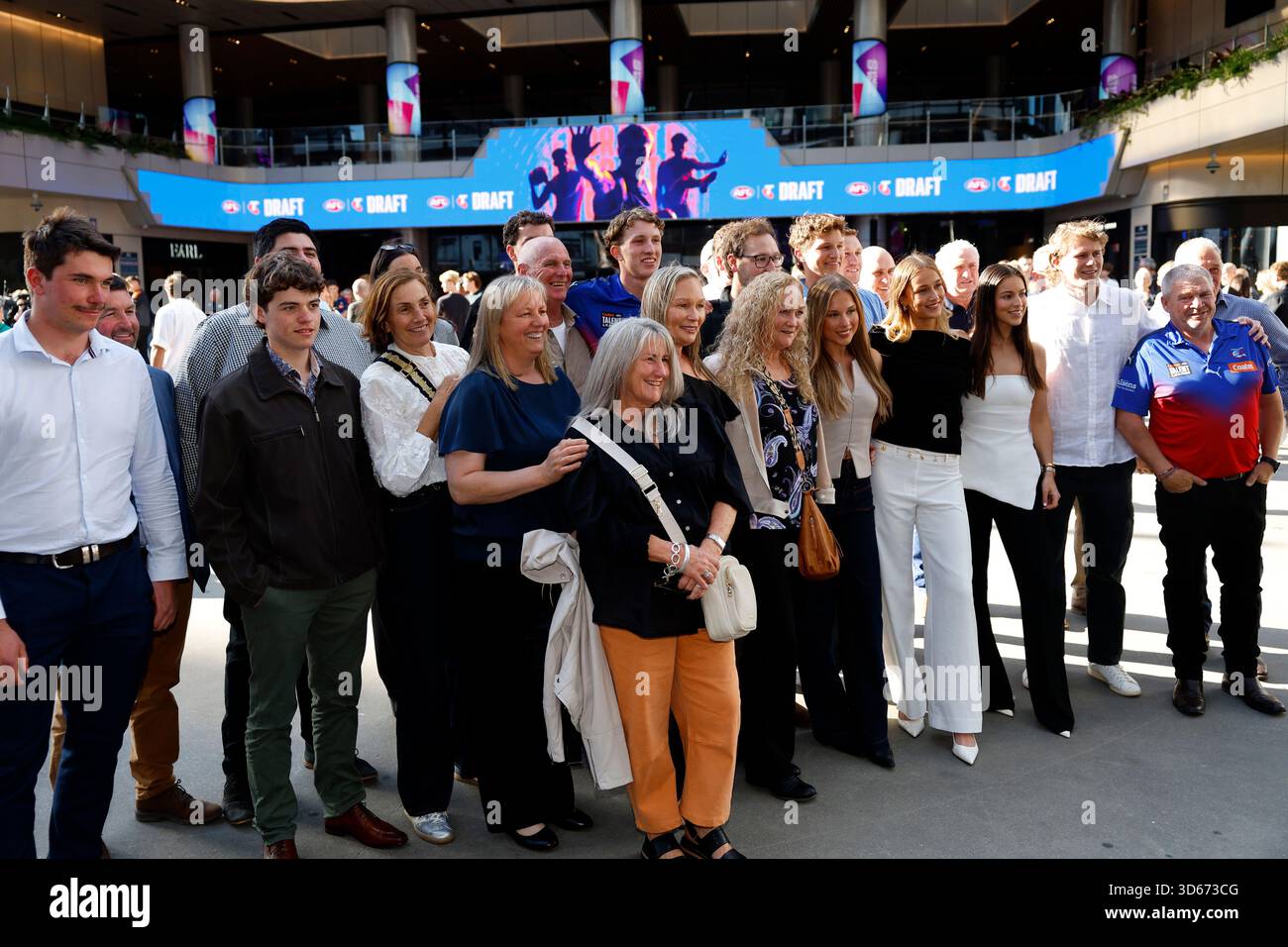 Willem Duursma (centre back) poses for a photo with family and freinds ...