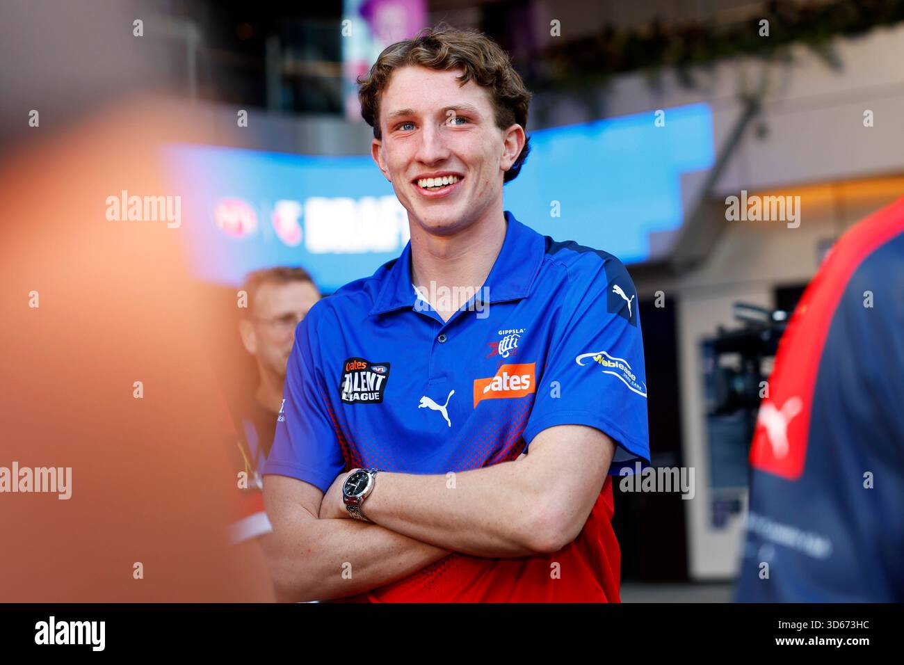 Willem Duursma arrives ahead of the 2025 AFL draft at Marvel Stadium in ...