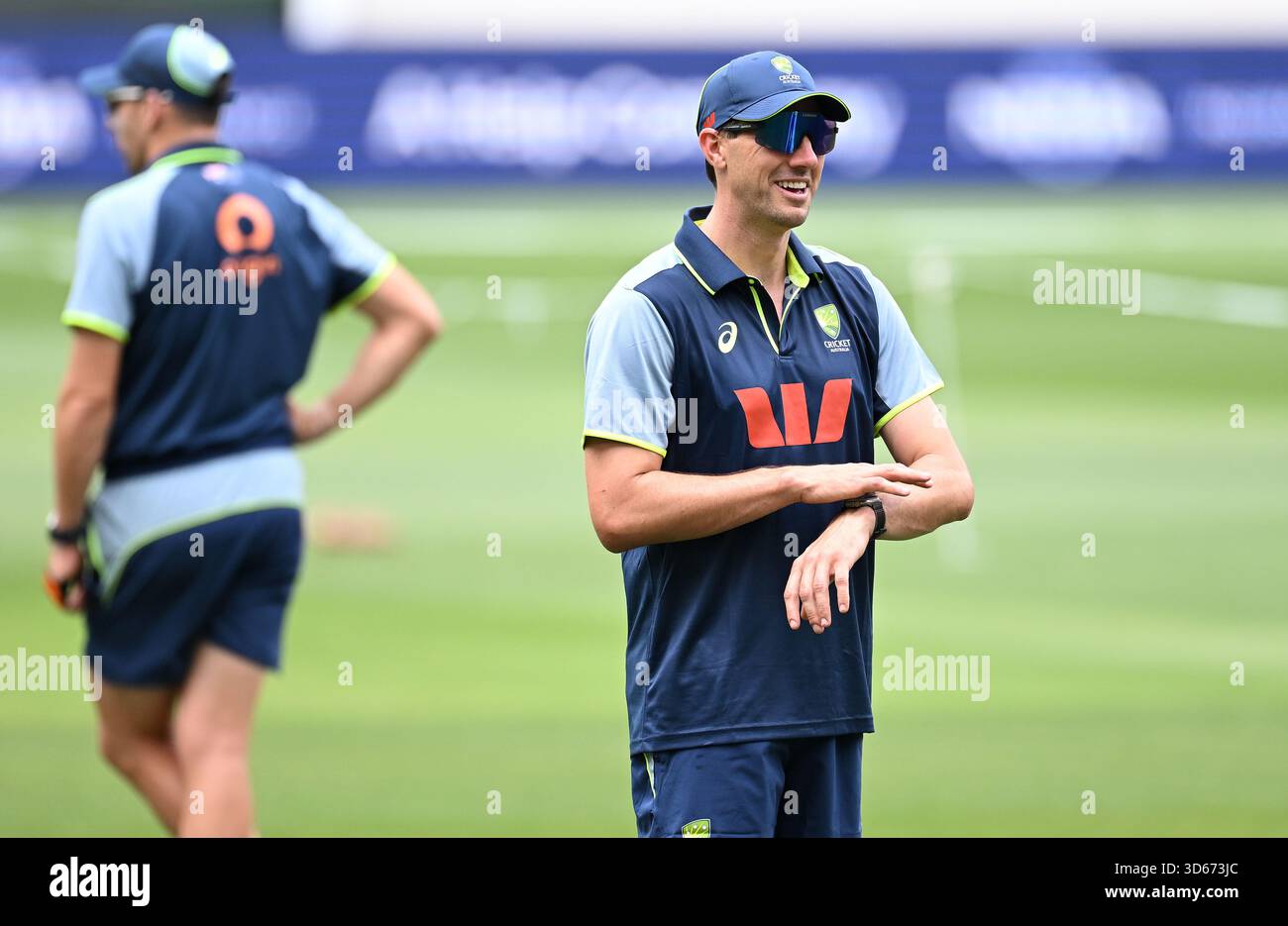 Pat Cummins is seen during an Australia Cricket Team training session ...