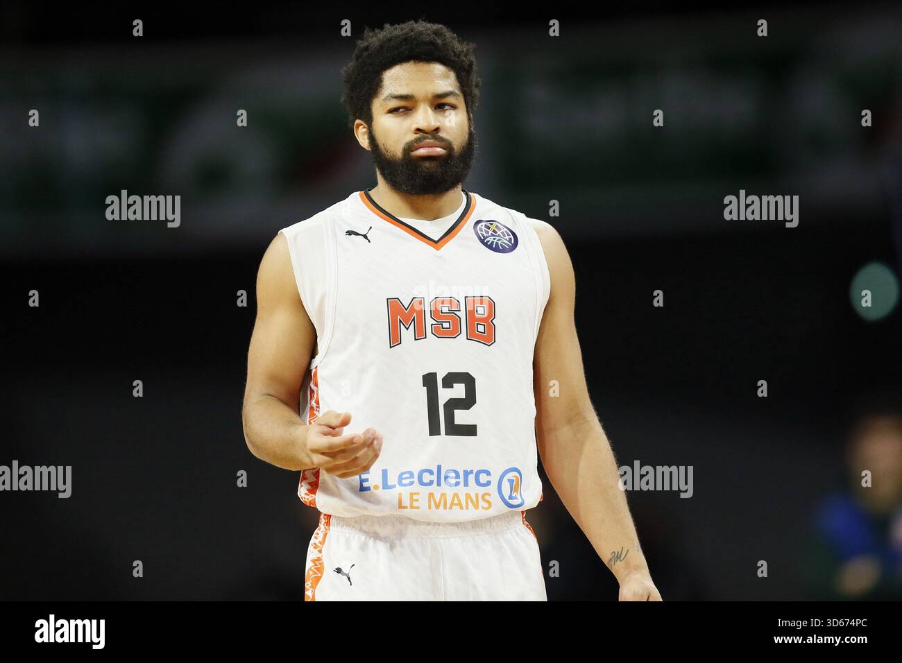 Trevor Hudgins of Le Mans Sarthe Basket during the Champions League ...