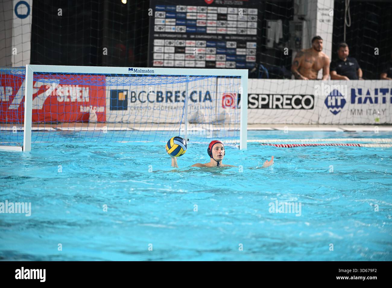 Risticevic, VPK Primorac Kotor's goalkeeper, is in action during AN ...