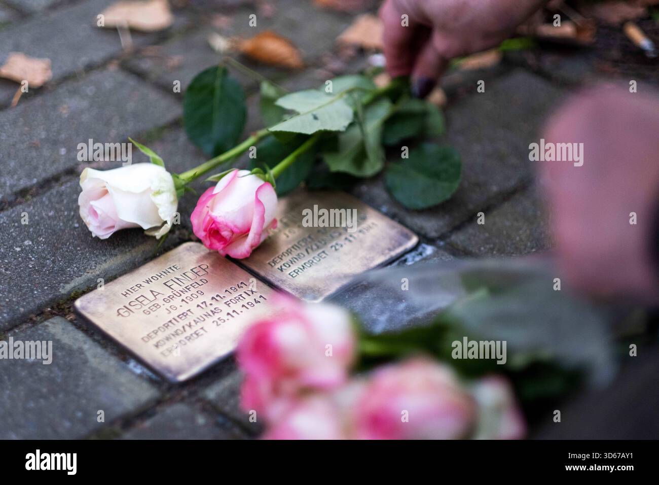 Stolperstein für Gisela Finder und Leo Finder im Weinbergsweg im ...