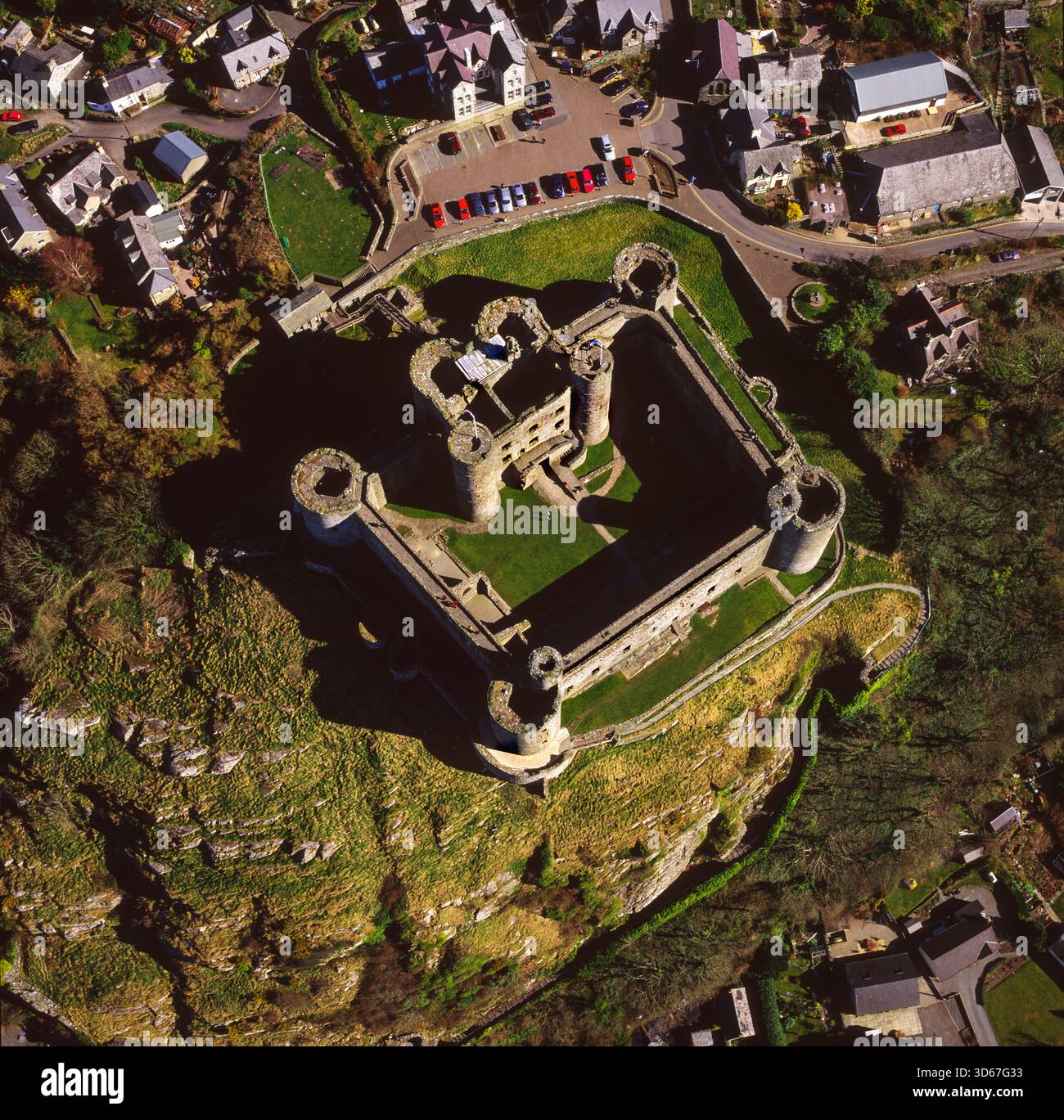Harlech Castle, Town centre, Stone concentric enclosure fortress, North ...