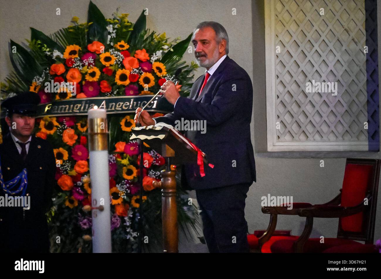 **NO WEB OR NEWSPAPERS FOR ITALY ONLY** Funeral of Cesare Cursi ...