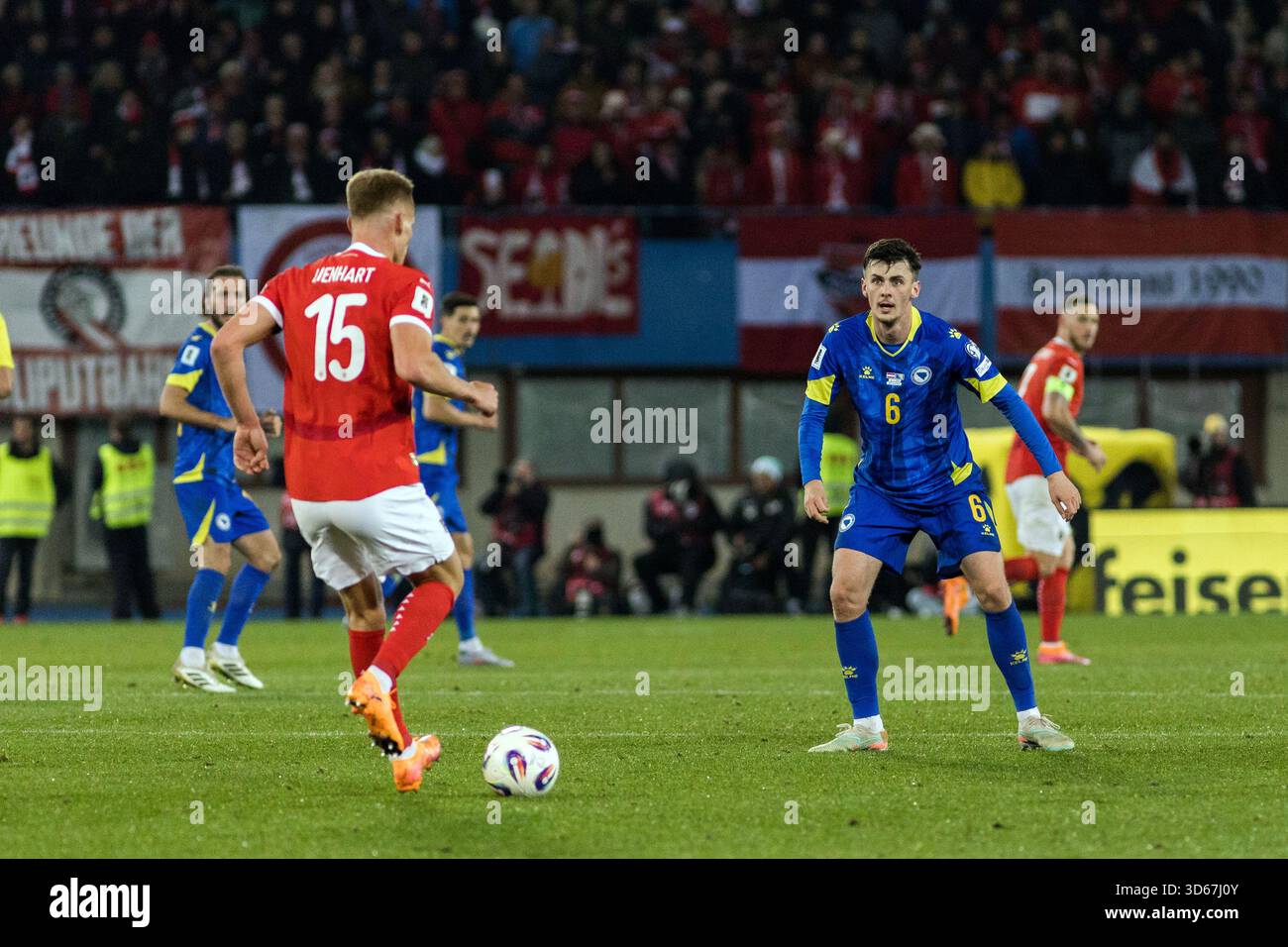 Vienna, Austria. 18th, November 2025. Benjamin Tahirovic (6) of Bosnia ...
