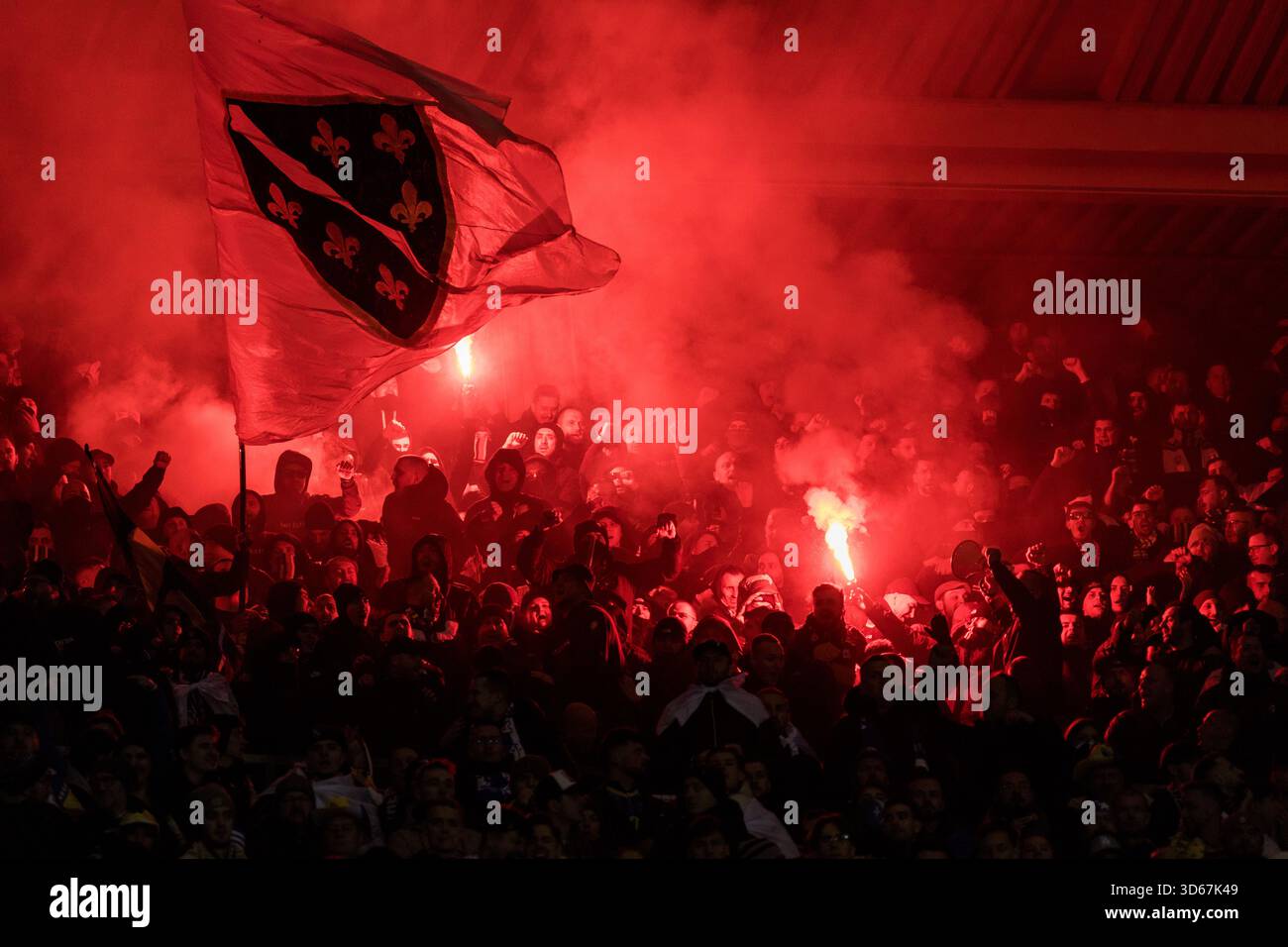 Vienna, Austria. 18th, November 2025. Football fans of Bosnia and ...